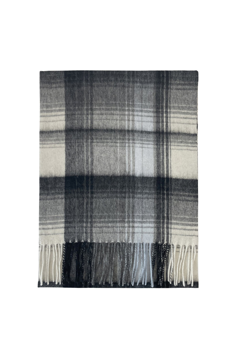 Check Stripe Wool Tassel Scarf Fashion Scarf World