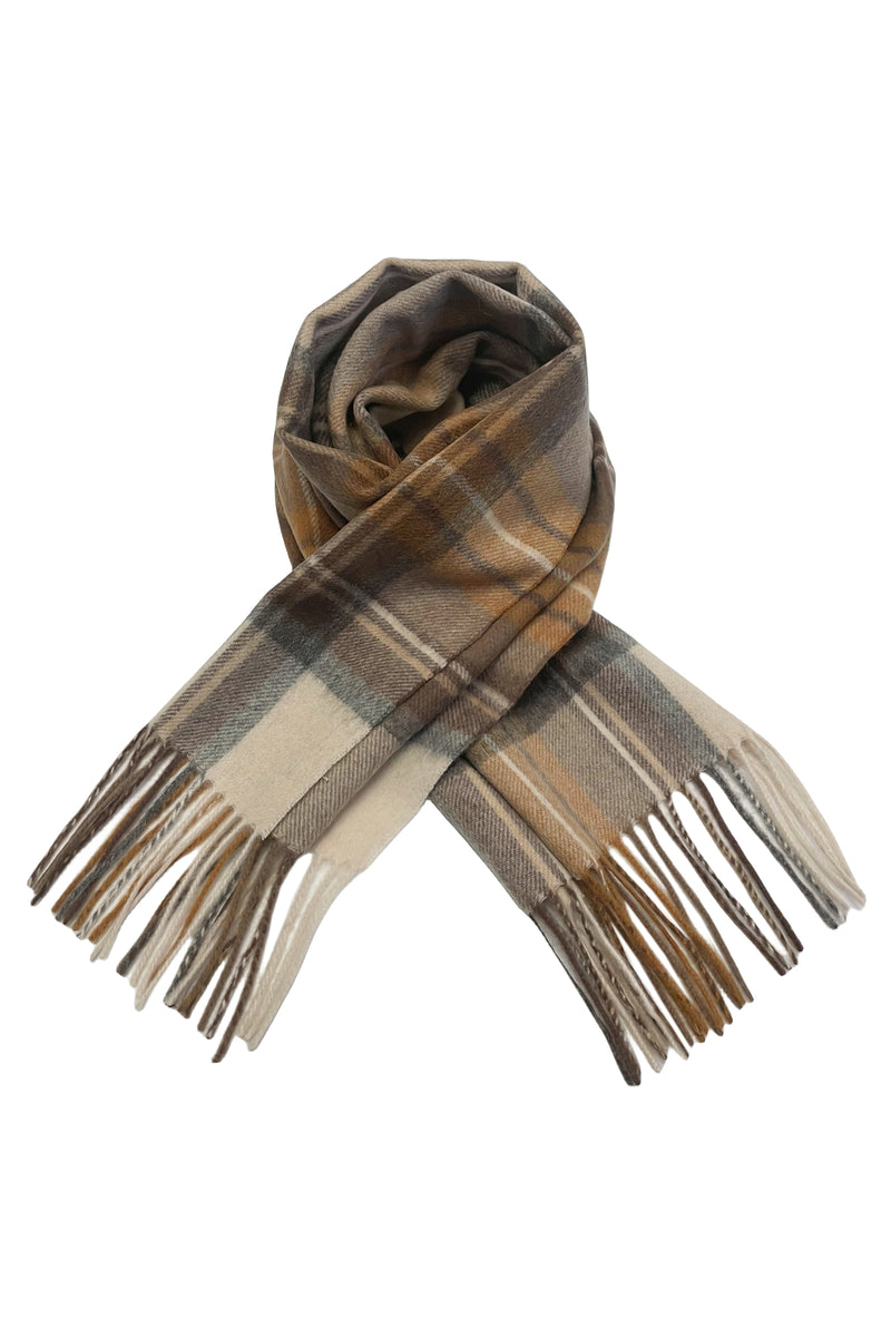 Unisex Tartan Wool Tassel Scarf Fashion Scarf World