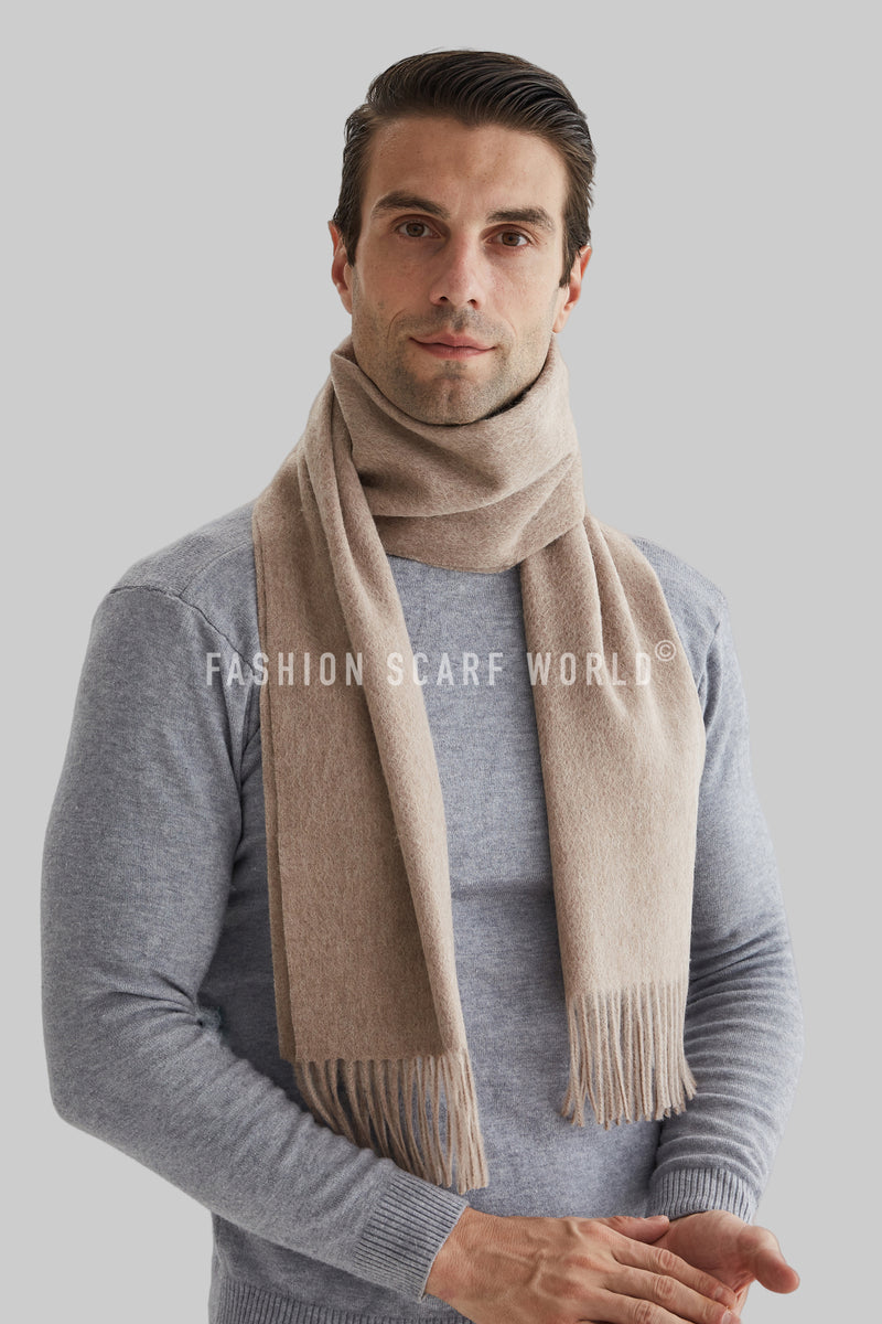 Unisex Plain Wool Tassel Scarf Fashion Scarf World