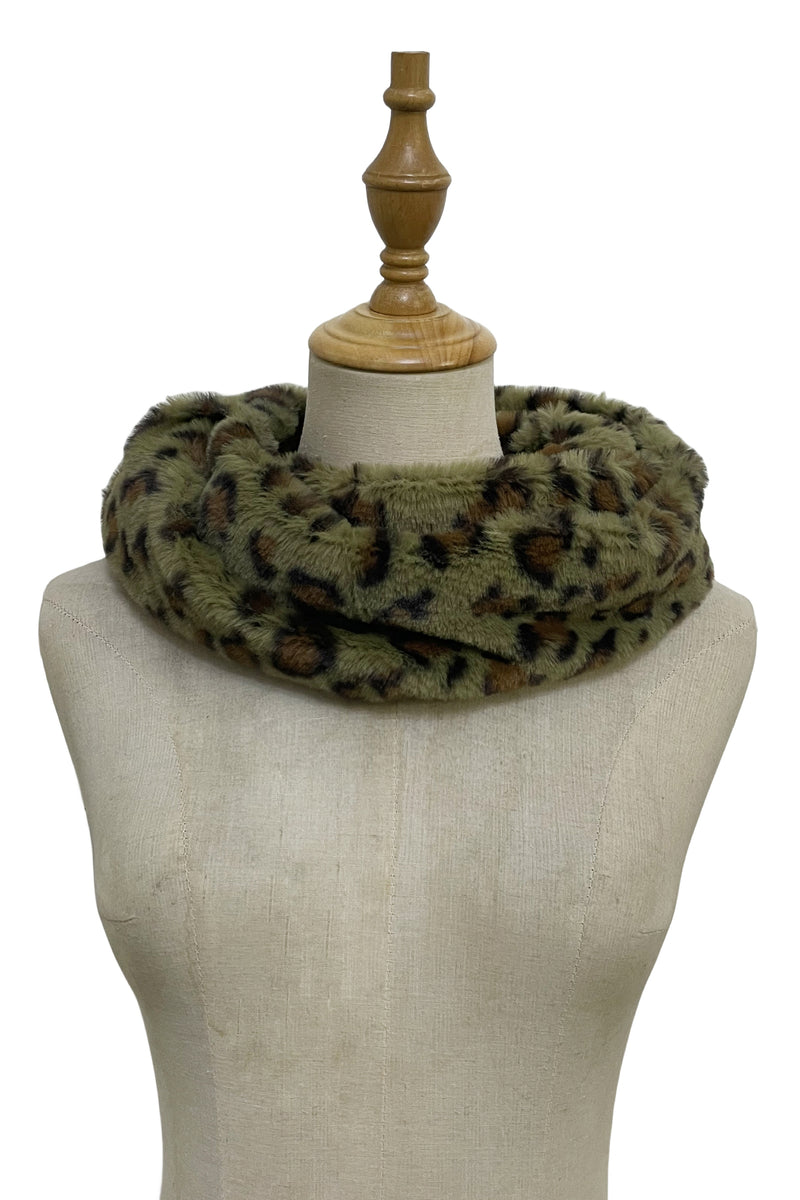 Soft Furry Leopard Print Snood– Fashion Scarf World