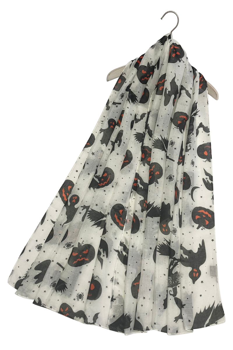 Witches And Ghost Halloween Print Scarf– Fashion Scarf World