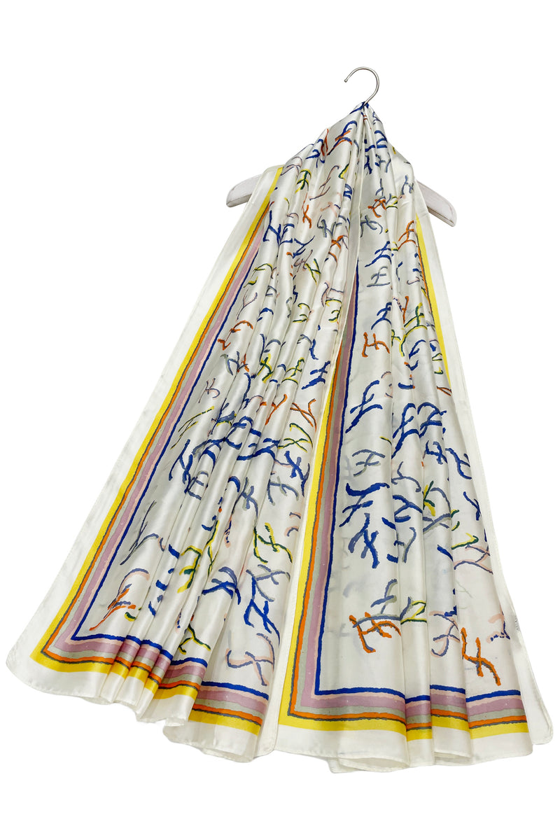 Letter 'F' Print Silk Scarf– Fashion Scarf World