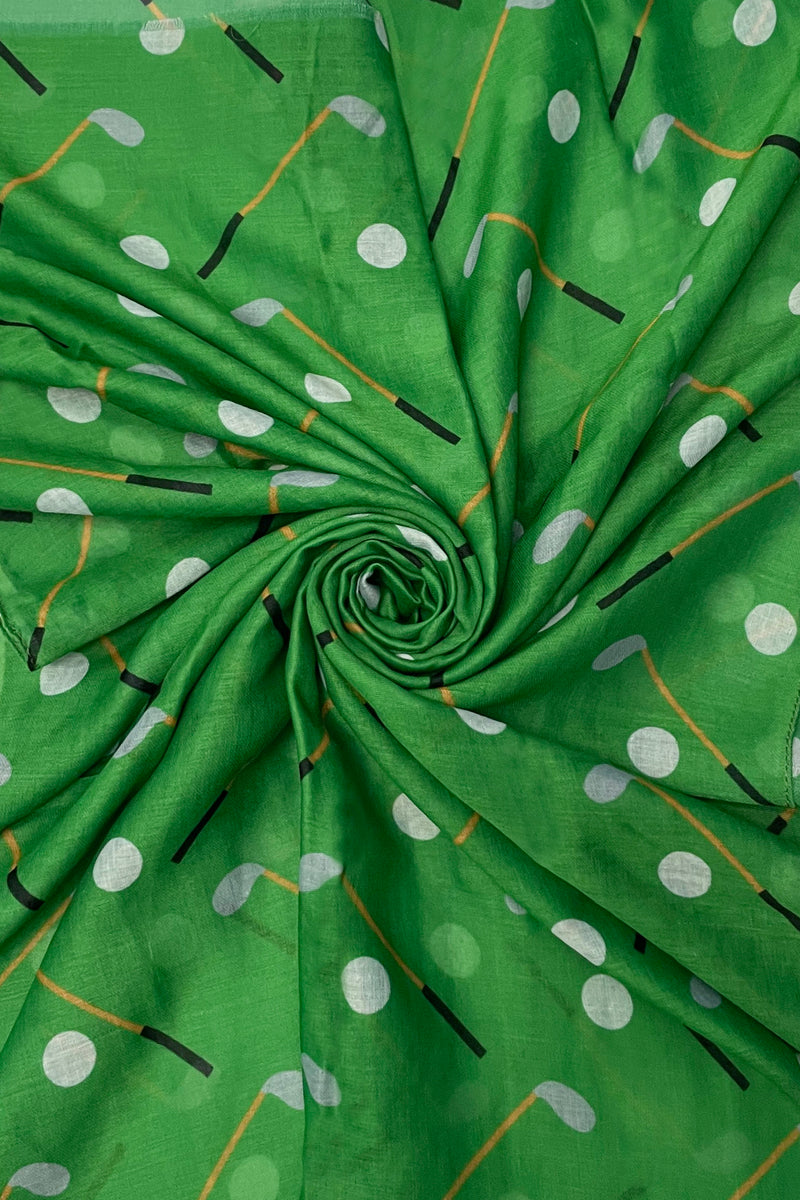 Golf Print Frayed Scarf– Fashion Scarf World