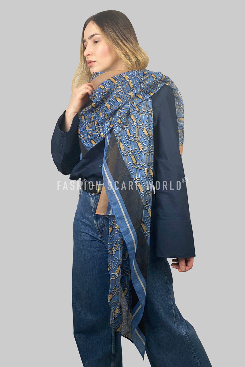 Chain Link Fashion Print Scarf– Fashion Scarf World