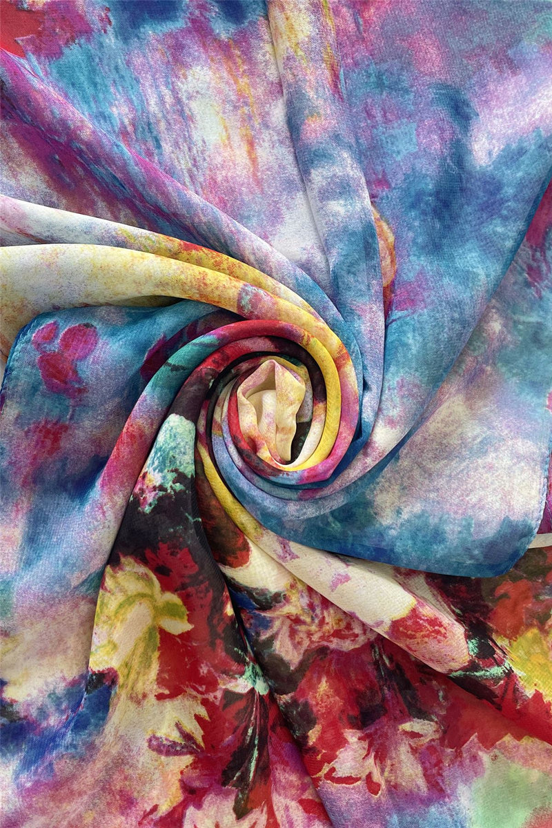 Art Impressionist Floral Chiffon Scarf– Fashion Scarf World
