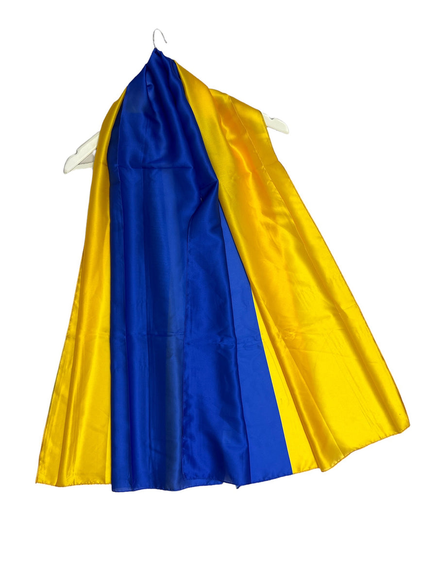 Ukraine Flag Heart Print Silk Scarf– Fashion Scarf World
