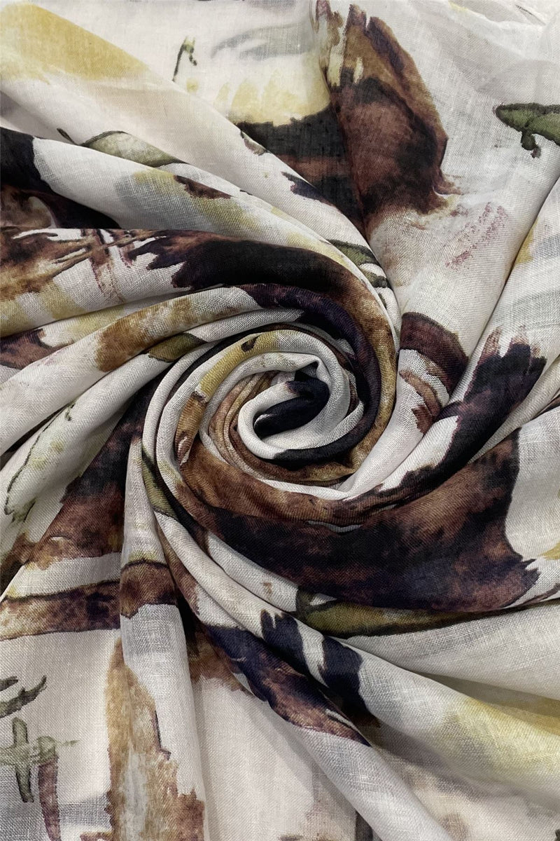 Watercolour Dash Print Tassel Scarf– Fashion Scarf World