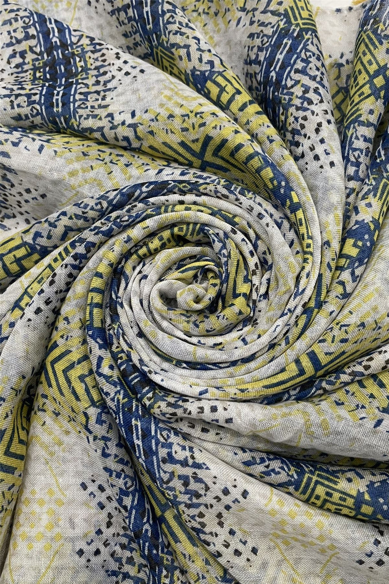 Aztec Block Print Tassel Scarf– Fashion Scarf World